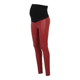 Pieces Maternity Umstand Leggings 'SALLIE' Damen Gr&ouml;&szlig;e M rot / schwarz