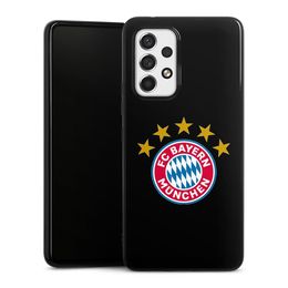 DeinDesign Galaxy A53 5G Handy Silikon H&uuml;lle Case schwarz Handyh&uuml;lle Star Fc Bayern M&uuml;nchen Fcb