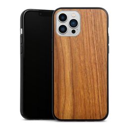 DeinDesign iPhone 13 Pro Max Handy Silikon H&uuml;lle Case schwarz Handyh&uuml;lle Larch Wood Wooden Look