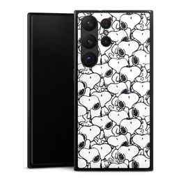 DeinDesign Galaxy S23 Ultra Handy Silikon H&uuml;lle Case schwarz Handyh&uuml;lle Peanuts Snoopy Muster