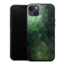 DeinDesign iPhone 14 Plus Handy Silikon H&uuml;lle Case schwarz Handyh&uuml;lle Tarnmuster Geometric Mosaic