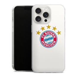 DeinDesign iPhone 15 Pro Max Handy Silikon H&uuml;lle Case transparent Handyh&uuml;lle Star Fcb Fc Bayern M&uuml;nchen Silikon Case