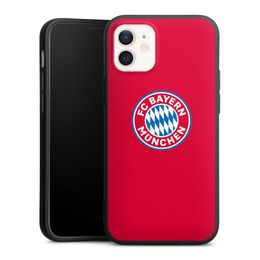 DeinDesign iPhone 12 mini Handy Premium Silikon H&uuml;lle Handyh&uuml;lle schwarz Case Fc Bayern M&uuml;nchen Fcb Logo Silikon Premium Case