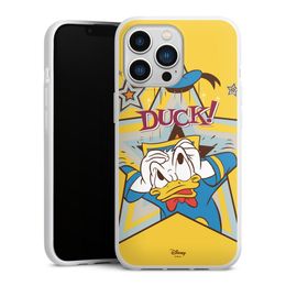 DeinDesign iPhone 13 Pro Handy Silikon H&uuml;lle Case wei&szlig; Handyh&uuml;lle Donald Duck Disney Official Licensed Product Silikon Case