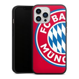 DeinDesign iPhone 13 Pro Max Handy Premium Silikon H&uuml;lle Handyh&uuml;lle schwarz Case Official Licensed Product Fcb Fc Bayern M&uuml;nchen Silikon Premium Case