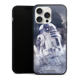 DeinDesign iPhone 15 Pro Max Handy Premium Silikon H&uuml;lle Handyh&uuml;lle schwarz Case Robot Merchandise Star Wars Silikon Premium Case