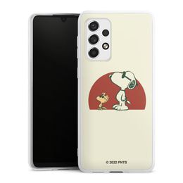 DeinDesign Galaxy A33 5G Handy Silikon H&uuml;lle Case transparent Handyh&uuml;lle Snoopy Official Licensed Product Kindheit Silikon Case