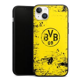 DeinDesign iPhone 14 Handy Premium Silikon H&uuml;lle Handyh&uuml;lle schwarz Case Bvb Official Licensed Product Borussia Dortmund Silikon Premium Case
