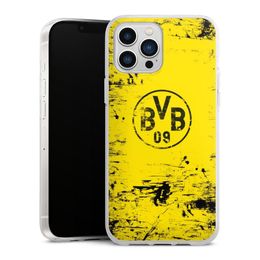 DeinDesign iPhone 13 Pro Max Handy Silikon H&uuml;lle Case transparent Handyh&uuml;lle Bvb Official Licensed Product Borussia Dortmund Silikon Case