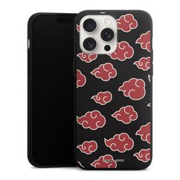 DeinDesign iPhone 15 Pro Max Handy Premium Silikon H&uuml;lle Handyh&uuml;lle schwarz Case Akatsuki Official Licensed Product Naruto Shippuden Silikon Premium Case