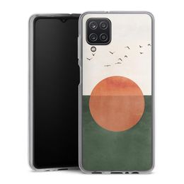 DeinDesign Galaxy A12 Handy Silikon H&uuml;lle Case transparent Handyh&uuml;lle Sunset Bird Sunshine Silikon Case