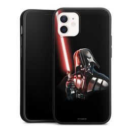 DeinDesign iPhone 12 mini Handy Premium Silikon H&uuml;lle Handyh&uuml;lle schwarz Case Merchandise Darth Vader Star Wars Silikon Premium Case
