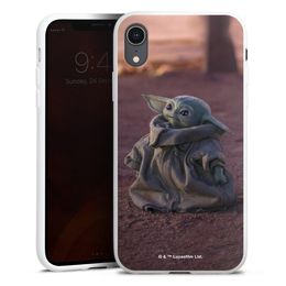 DeinDesign iPhone Xr Handy Silikon H&uuml;lle Case wei&szlig; Handyh&uuml;lle The Child Star Wars Baby Yoda Silikon Case