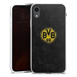 DeinDesign iPhone Xr Handy Silikon H&uuml;lle Case wei&szlig; Handyh&uuml;lle Bvb Borussia Dortmund Merchandise Silikon Case