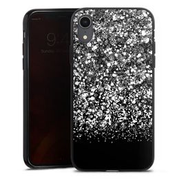 DeinDesign iPhone Xr Handy Silikon H&uuml;lle Case schwarz Handyh&uuml;lle Muster Snowflake Glitzer