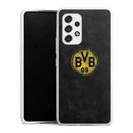 DeinDesign Galaxy A53 5G Handy Silikon H&uuml;lle Case wei&szlig; Handyh&uuml;lle Borussia Dortmund Bvb Merchandise Silikon Case