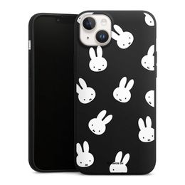 DeinDesign iPhone 14 Handy Premium Silikon H&uuml;lle Handyh&uuml;lle schwarz Case Muster Miffy Transparent Silikon Premium Case