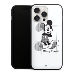 DeinDesign iPhone 15 Pro Max Handy Premium Silikon H&uuml;lle Handyh&uuml;lle schwarz Case Mickey Mouse Disney Official Licensed Product Silikon Premium Case