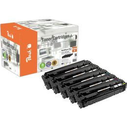 Peach HP 054 H 5 Toner XL (2*bk, c/m/y) ersetzt Canon CRG-054H, 3028C002*2, 3027C002, 3026C002, 3025C002 f&uuml;r z.B. Canon iSENSYS LBP -620 (wiederaufbereitet)