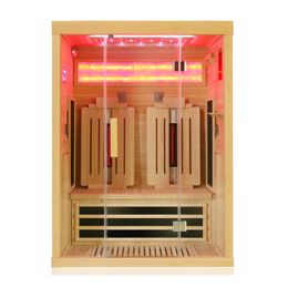 Dewello&reg; Infrarotkabine Infrarotsauna SALTCOATS 135cm x 105cm inkl. 4 Vollspektrumstrahler, 4 Karbonstrahler, 2 Personen