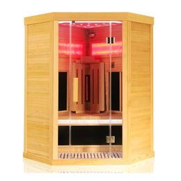 Dewello&reg; Infrarotkabine Infrarotsauna SALTCOATS 120cm x 120cm inkl. 3 Vollspektrumstrahler, 4 Karbonstrahler, 2 Personen