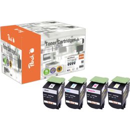 Peach L802 H Spar Pack Toner XL (bk, c/m/y) ersetzt Lexmark No. 802H, 80C2Hx0 f&uuml;r z.B. Lexmark CX 410 de, Lexmark CX 410 dte, Lexmark CX 410 e (wiederaufbereitet)