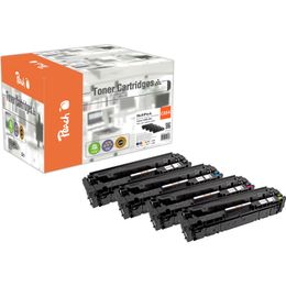 Peach HP 054 4 Toner (bk, c/m/y) ersetzt Canon CRG-054, 3024C002, 3023C002, 3022C002, 3021C002 f&uuml;r z.B. Canon iSENSYS LBP -620 (wiederaufbereitet)
