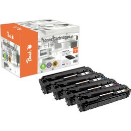 Peach HP 054 H 4 Toner XL (bk, c/m/y) ersetzt Canon CRG-054H, 3028C002, 3027C002, 3026C002, 3025C002 f&uuml;r z.B. Canon iSENSYS LBP -620 (wiederaufbereitet)