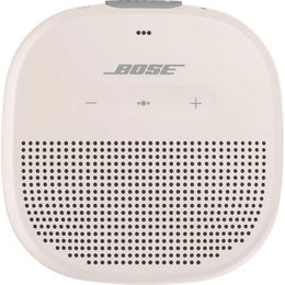 Bose SoundLink Micro tragbarer Lautsprecher Portable-Lautsprecher (Bluetooth, Wasser- und Staubschutz (IP67),Partymodus: zwei Lautsprecher verbinden), weiß