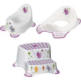 keeeper Töpfchen Hippo, weiß, (Set, 3-tlg), Kinderpflege-Set - Töpfchen, Toilettensitz und Tritthocker, weiß