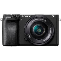 Sony ILCE-6400LB - Alpha 6400 E-Mount Systemkamera (24,2 MP, Bluetooth, NFC, WLAN (Wi-Fi), 4K Video, 180° Klapp-Display, XGA OLED Sucher, L-Kit 16-50mm Objektiv), schwarz