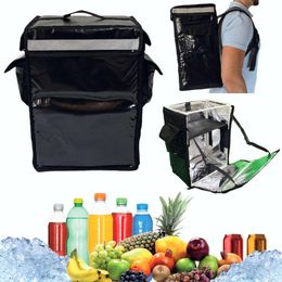 CoolQuest isolierter Kühlrucksack 42 Liter in Schwarz Thermobox wasserdicht Picknick Rucksack Liefer