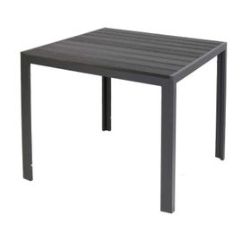 Trendmöbel24 Gartentisch Gartentisch Comfort 80 x 80 cm mit Nonwood Platte Gestell Aluminium