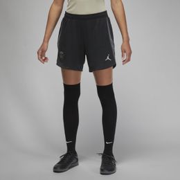 Paris Saint-Germain Strike Third Jordan Dri-FIT Fußballshorts aus Strickmaterial für Damen - Schwarz