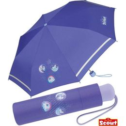 Scout Taschenregenschirm Mini Kinderschirm reflektierend bedruckt