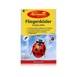Aeroxon Insektenfalle Aeroxon Fliegenköder Insekten-Käfer Motiv 4 Stk. Fraßköder Aufkleber (