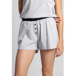 La Lupa Pyjama-Shorts in Hellgrau - M