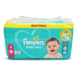 Babywindeln Pampers Baby Dry Größe 4 Maxi 9-12 kg 106 Stück für bis zu 100 % Auslaufschutz die ganze Nacht