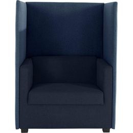 DOMO collection Sessel Kea, mit praktischem Sichtschutz, Breite 100 cm, blau