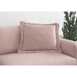 Trendmanufaktur Sofakissen Bourbon, (1 St), modernes Flatkissen 70x70 cm, in trendigem Cord erhältlich, universal, rosa