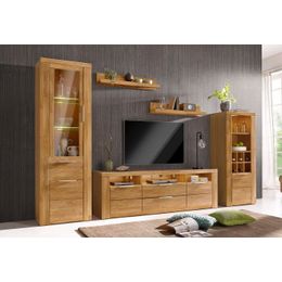 Home Affaire Wohnwand Zara, (Set, 5-St), teilmassives Holz, braun