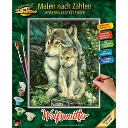 Schipper Malen nach Zahlen Meisterklasse Klassiker - Wolfsmutter, Made in Germany, bunt