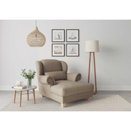 Home Affaire Loveseat Loveseat Queenie (1-St), mit softem, weichem Sitzkomfort, zeitloses Design, inkl. Zierkissen, beige