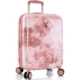 Heys Hartschalen-Trolley Tie-Dye pink, 53 cm, 4 Rollen, Hartschalen-Koffer Handgepäck-Koffer TSA Schloss Volumenerweiterung, rosa