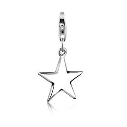 NENALINA Charm-Einhänger Anhänger Stern Astro Star Basic 925 Silber, silberfarben