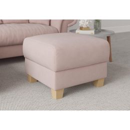 Home Affaire Hocker Queenie Hocker, Praktischer Hocker mit softem, weichem Sitzkomfort, rosa