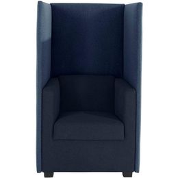 DOMO collection Sessel Kea, mit praktischem Sichtschutz, Breite 80 cm, blau