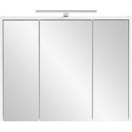 Inosign Spiegelschrank List Breite 74,5 cm Badschrank mit viel Stauraum, weiß