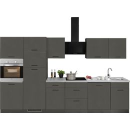 Wiho-Küchen wiho Küchen Küchenzeile Esbo, mit E-Geräten, Breite 340 cm, grau
