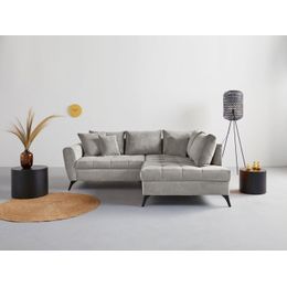 Inosign Ecksofa Lörby, Belastbarkeit bis 140kg pro Sitzplatz, auch mit Aqua clean-Bezug, grau